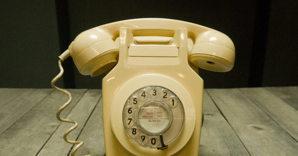 Wall Mounted Cream Telephone - Old Stuff Props